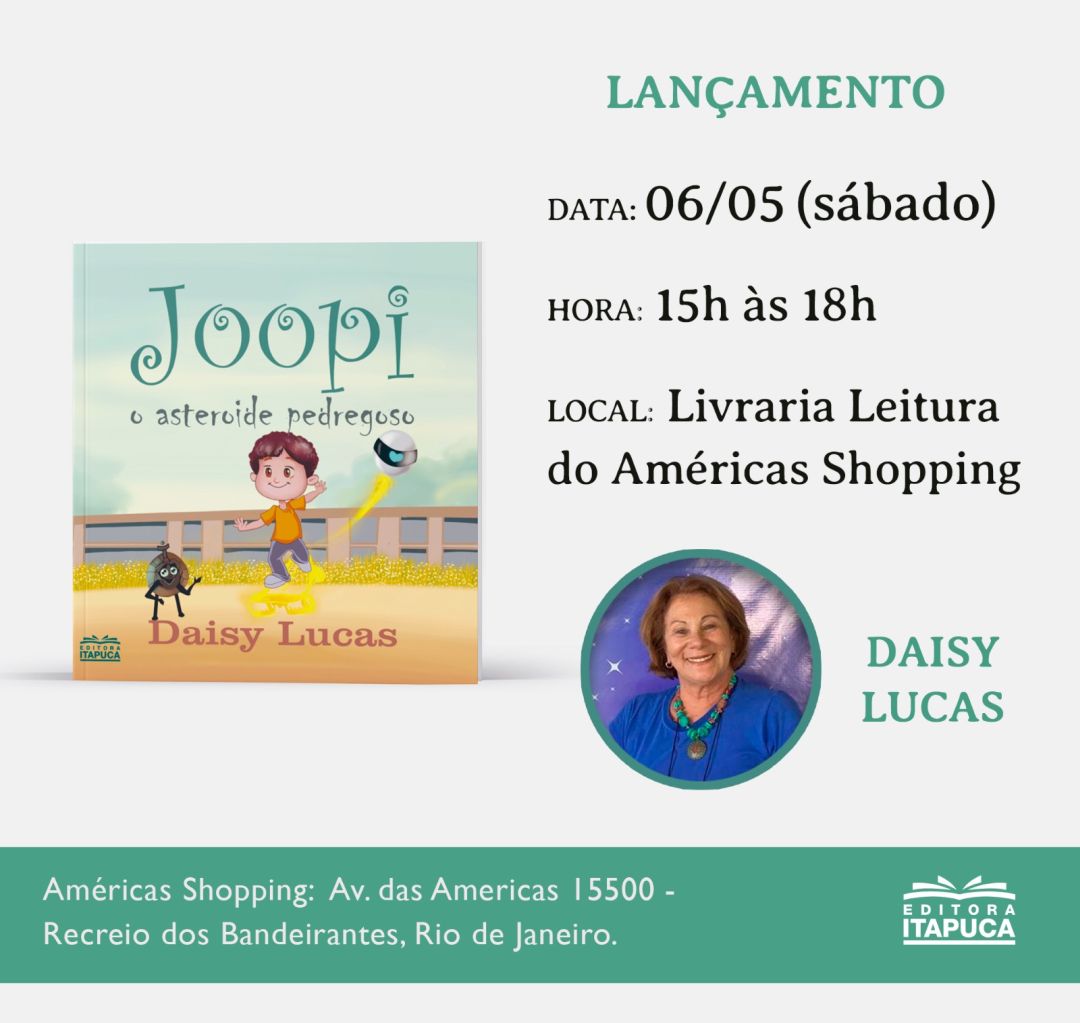 Lançamento novo Livro: Joopi, o Asteróide Pedregoso – Daisy Lucas